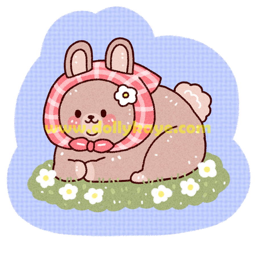 Cutie cottagecore Bunny - Vinyl Sticker – Dolly Kaye Shop